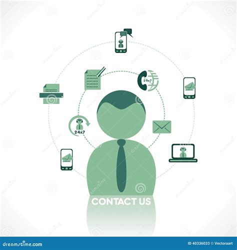 Creative Contact Us Design Stock Vector Illustration Of Mail 40336033