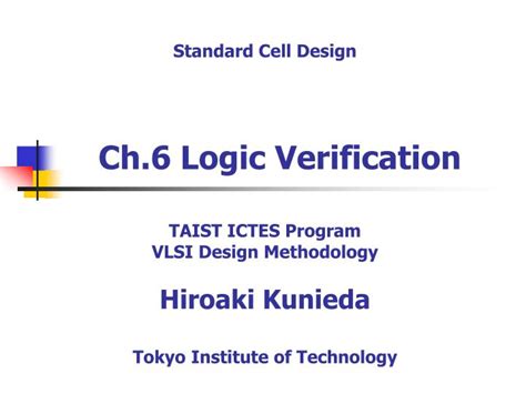 ppt ch 6 logic verification powerpoint presentation free download