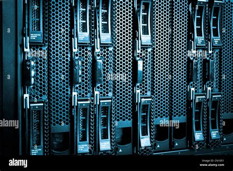Detail Of Hard Drive Cluster In Data Center Stock Photo Alamy