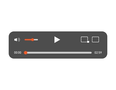 Premium Vector Audio Player Navigation Template For Mp Files Movie Player In Modern Skin