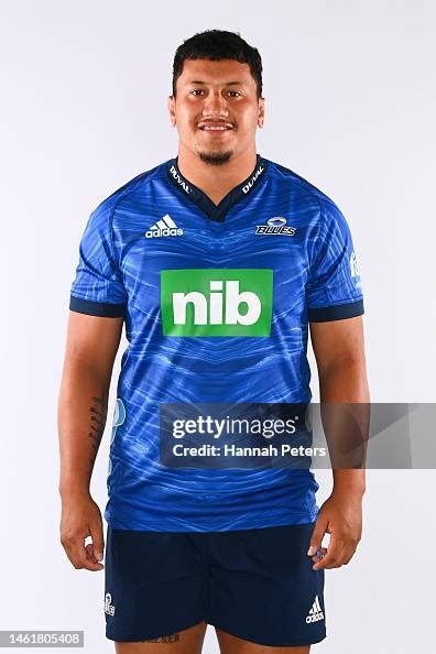 Sione Ahio Poses During The Blues Super Rugby 2023 Team Headshots