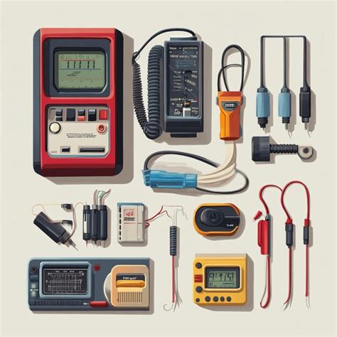 A Set Of Multimeters With Various Functions Including Voltage Current And Resistance Measurement