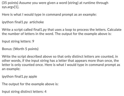 Solved 35 Points Assume You Were Given A Word String At