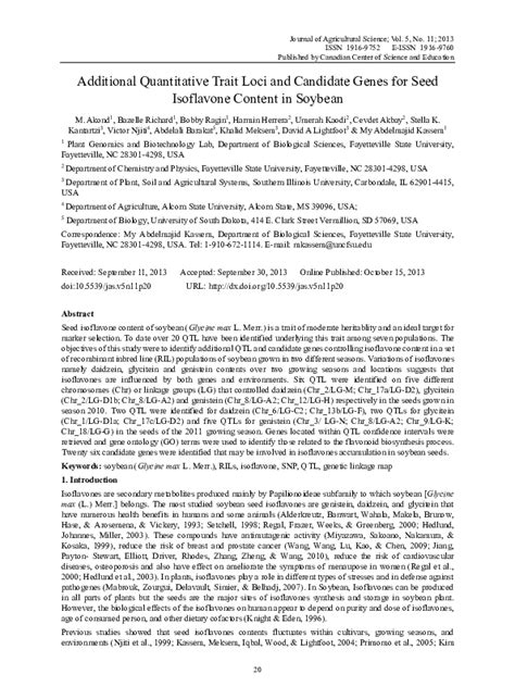Pdf Additional Quantitative Trait Loci And Candidate Genes For Seed