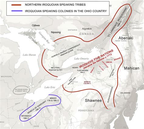Iroquois Indians Map Three Linguistic Groups Of Colonial Virginia