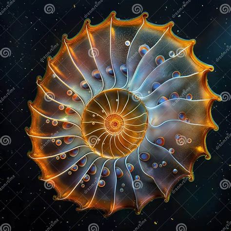 Close Up View Of A Seashell Revealing The Golden Ratio And Fibonacci Numbers Present In Its
