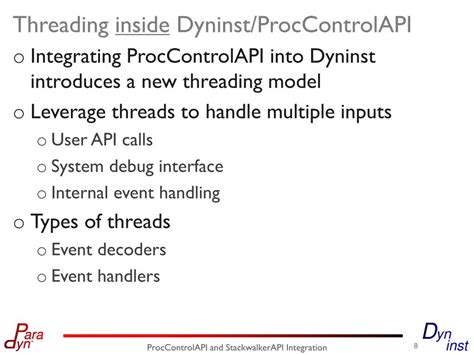 ppt proccontrolapi and stackwalkerapi integration into dyninst