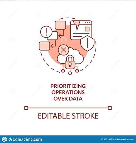 Prioritizing Operations Over Data Terracotta Concept Icon Stock Vector Illustration Of