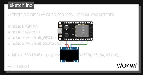 ESP OLED Wokwi ESP STM Arduino Simulator