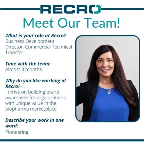 Recro Cdmo Meettheteam Employeespotlight Meettheteammonday Meetourteam Meettheexperts
