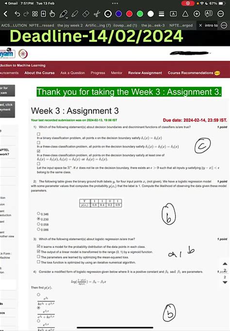introduction to machine learning week 3 assignment solution nptel nptel2024 nptelai youtube