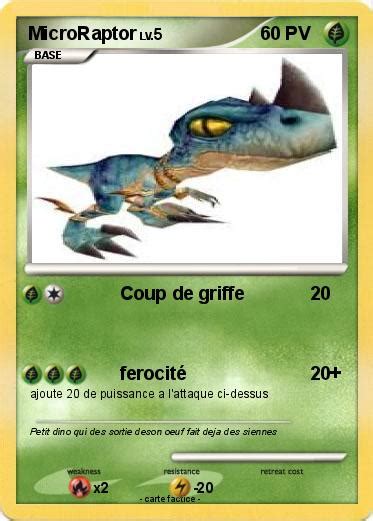 Pokémon Microraptor 3 3 Coup De Griffe Ma Carte Pokémon