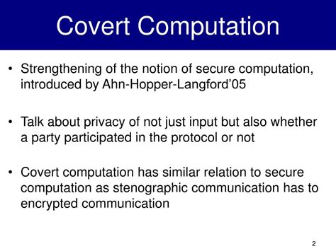 Ppt On The Round Complexity Of Covert Computation Powerpoint