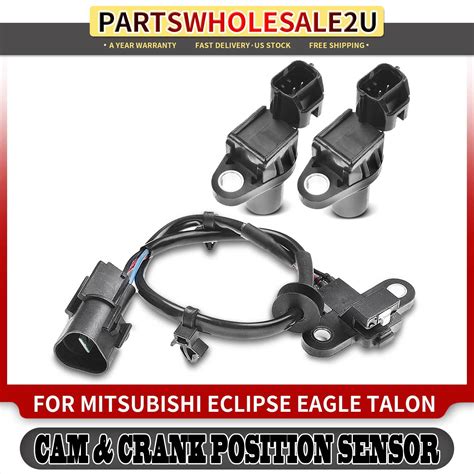 2pcs Camshaft And 1x Crankshaft Position Sensor For Mitsubishi Eclipse