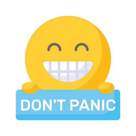 Dont Panic Emoji Design Customizable Flat Style 43765534 Vector Art At