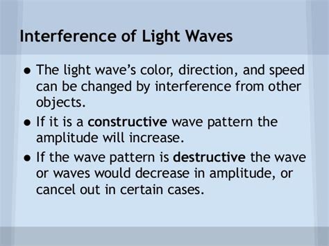 Interference Of Light