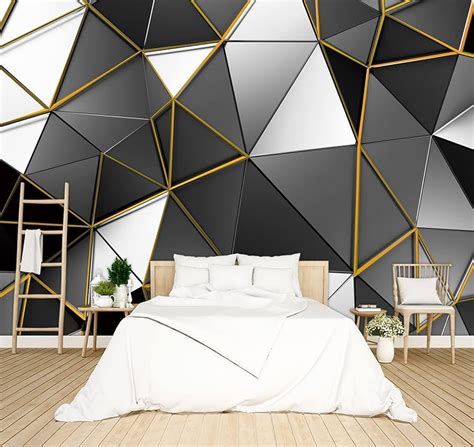 Geometric 3d Bedroom Wallpaper
