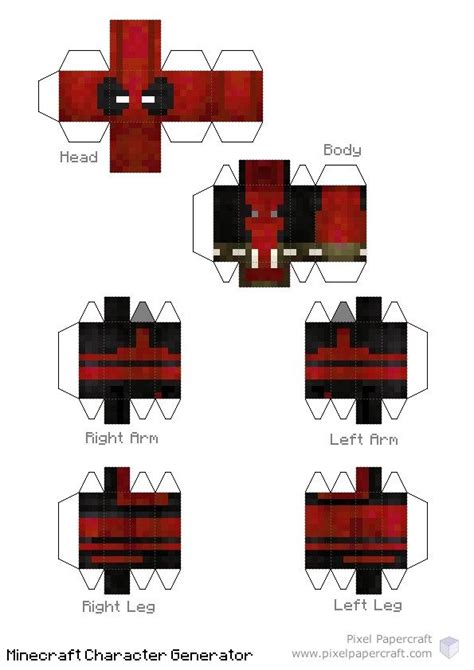 Deadpool Minecraft Para Armar Dibujos De Sueños Figuras Geometricas