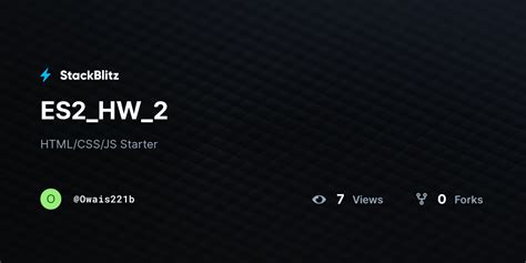 Es2hw2 Stackblitz