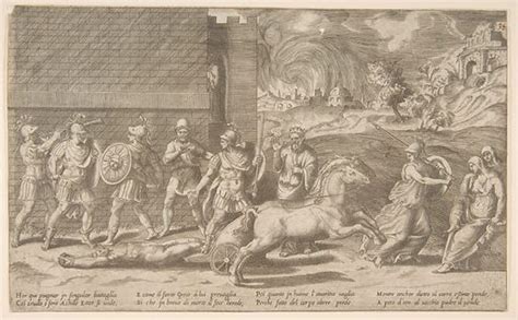 The Combat Of Hector And Achilles And Achilles Dragging The Free