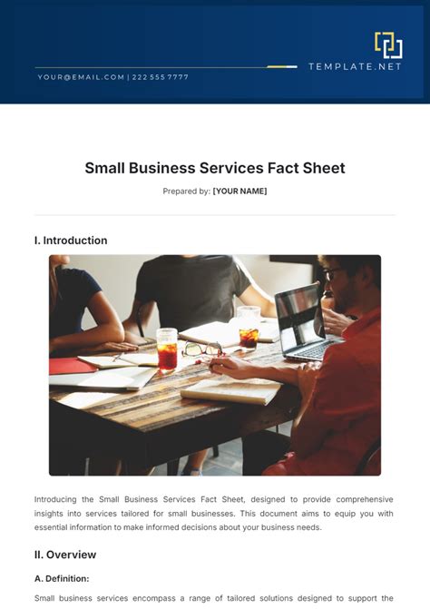 Free Business Fact Sheet Template Edit Online And Download