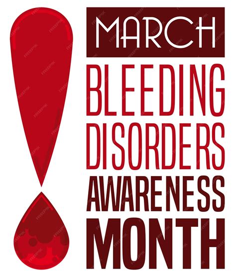 Premium Vector Warning Symbol With Drop Promoting Bleeding Disorders Awareness Month During March
