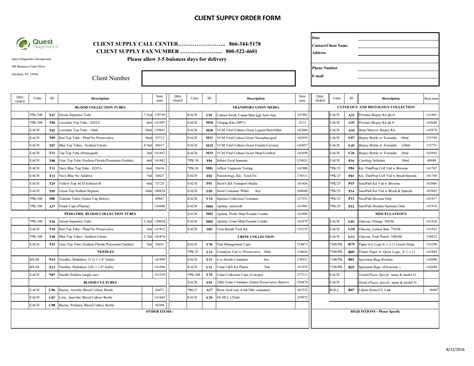 Quest Lab Order Sheet At Evelyn Lawson Blog