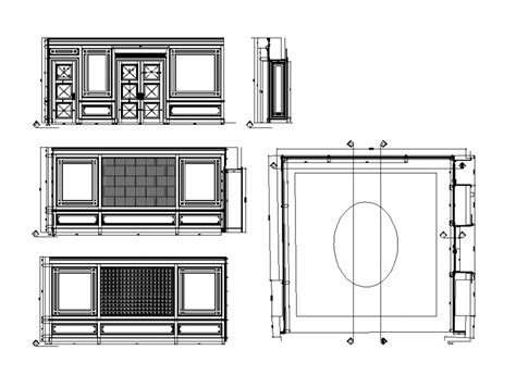 Window Structure Detail Elevation CAD Blocks Layout File Cadbull