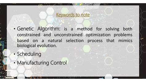 Genetic Algorithm Production Scheduling Ppt