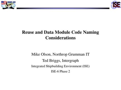 Ppt Reuse And Data Module Code Naming Considerations Powerpoint Presentation Id3483368