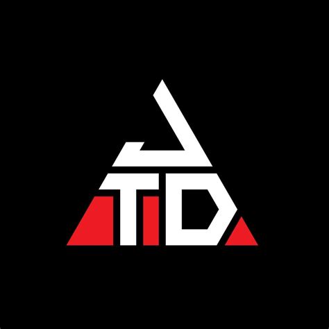 jtd triangle letter logo design with triangle shape jtd triangle logo