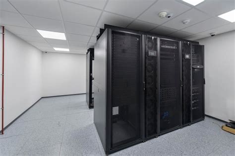 Premium Photo Data Center With Multiple Rows Of Fully Operational Server Racks Modern
