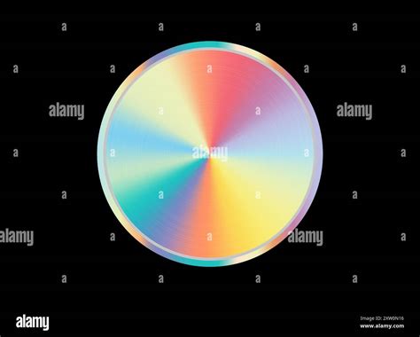 Round Metal Button Or Knob Realistic Multicolored Texture3d Vector