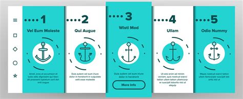 Anchors Ship Equipment Vector Onboarding Mobile App Page Screen 10156144 Vector Art At Vecteezy