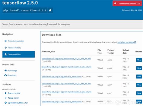 ubuntu20 10 安装低版本tensorflow1 8 或者 tensorflow2 5 步骤 快速tensorflow2 5 0的下载