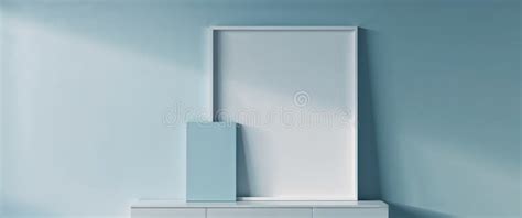 Mock Up Canvas Picture Wall Artwork Frame Copy Blank Paste Text Console