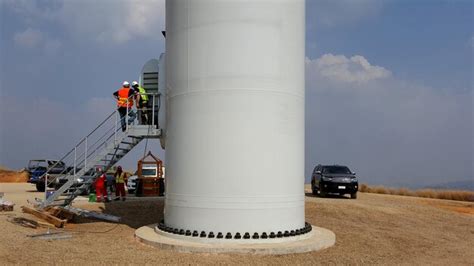Premium Photo Wind Turbine Towers Installation At Wind Farms