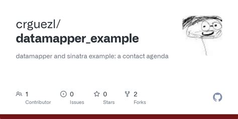 Github Crguezldatamapperexample Datamapper And Sinatra Example A