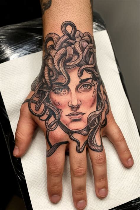 15 Medusa Hand Tattoos To Make A Striking Statement