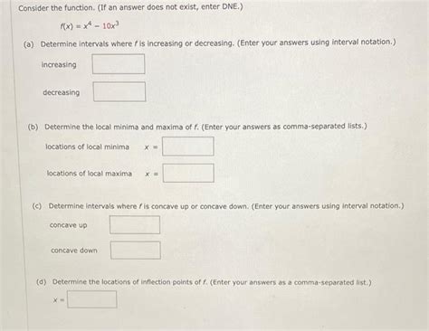 Solved Consider The Function If An Answer Does Not Exist Chegg