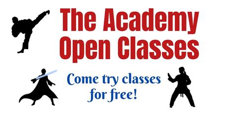 Free Open Classes All Week The Academy Of Martial Arts And Personal