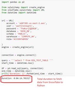 Snowflake To Python Read Sql And Fetch Pandas Cloudyard