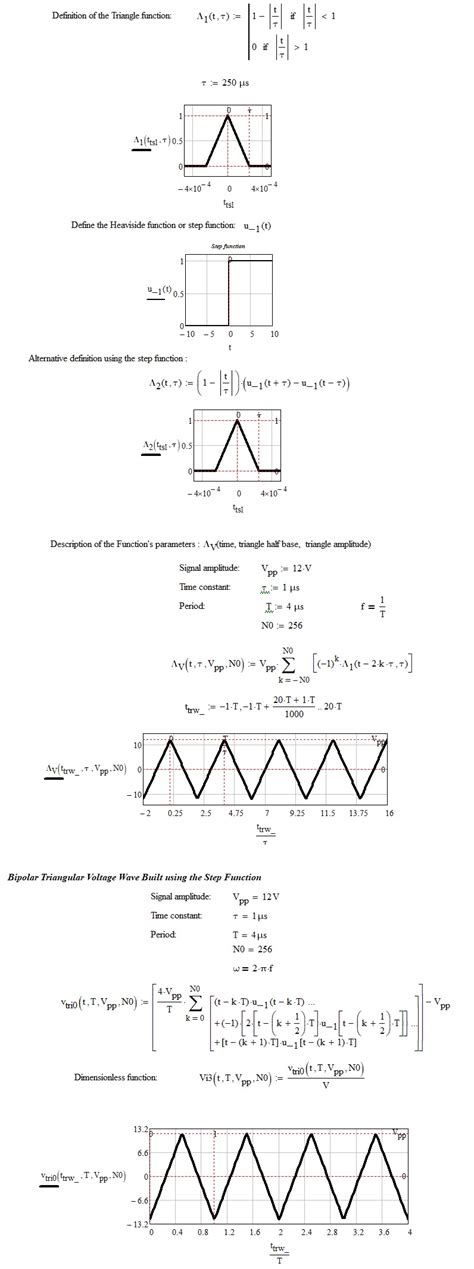Signal Equation For A Triangle Wave Shape Electrical Engineering Stack Exchange