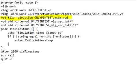 vwf simulation error r fpga