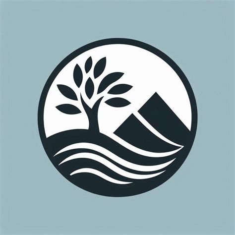 A Black And White Logo With A Tree And The Word Quot Tree Quot On It Premium AI Generated Image