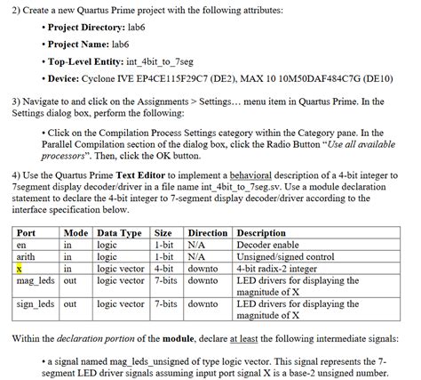2 Create A New Quartus Prime Project With The