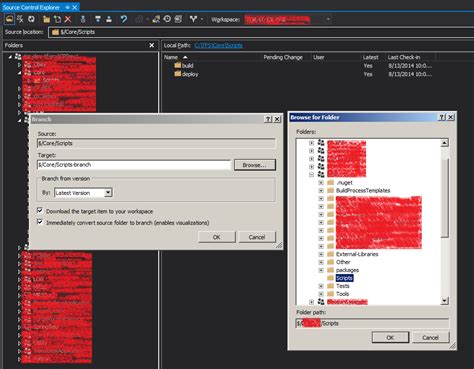 Version Control Tfs Branch Considerations For Sharing Scripts Across