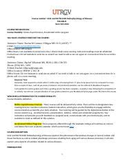 CLSC And NUTR 6300 Syllabus Fall 2020 1 Docx Course Number CLSC And NUTR 6300 Pathophysiology