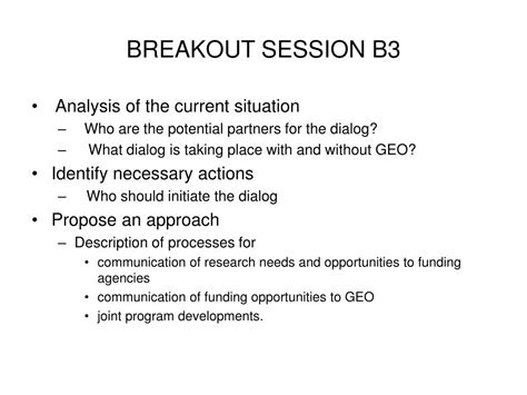 PPT BREAKOUT SESSION CHARTER PowerPoint Presentation Free Download ID