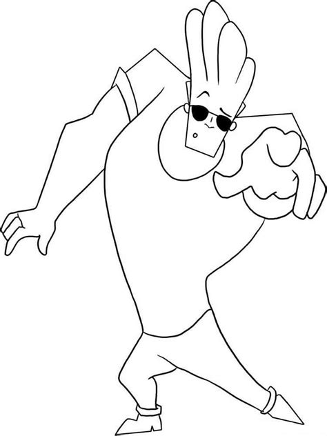 Johnny Bravo Coloring Page